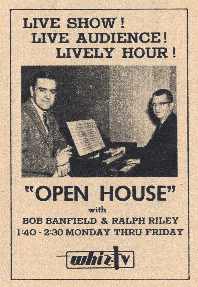 1961 WHIZ TV AD ~ BOB BANFIELD & RALPH RILEY OPEN HOUSE in ZANESVILLE ...