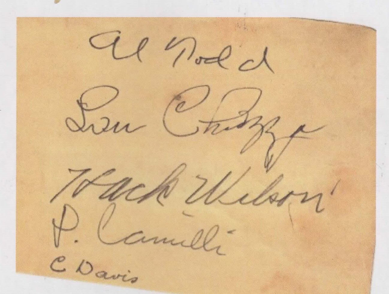 HACK WILSON Autograph Signed Page Giants & Cubs Baseball Hall of Fame ...