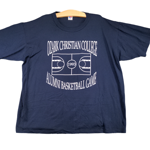 Russell Athletic Men's Ozark Christian College T-Shirt Blue XXL Vintage ...