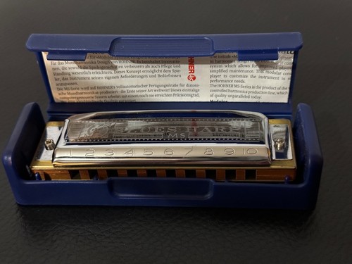 Hohner Blues Harp Diatonic Harmonica 10 holes 20 reeds Wooden Comb ...