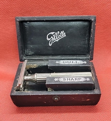 Antique Gillette Box & Safety Razor with Blade | eBay