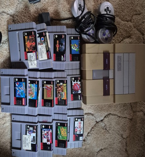 Super Nintendo SNES System Lot Games Controllers And More Vintage | eBay