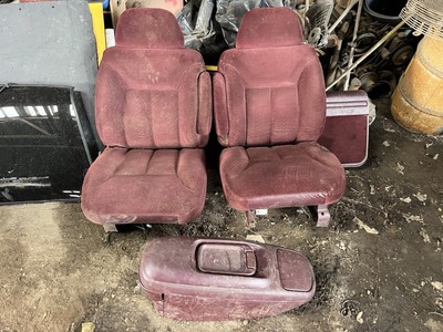 Chevy Truck SEATS Silverado SEATS Bucket Seats w/ Console Maroon Manual ...