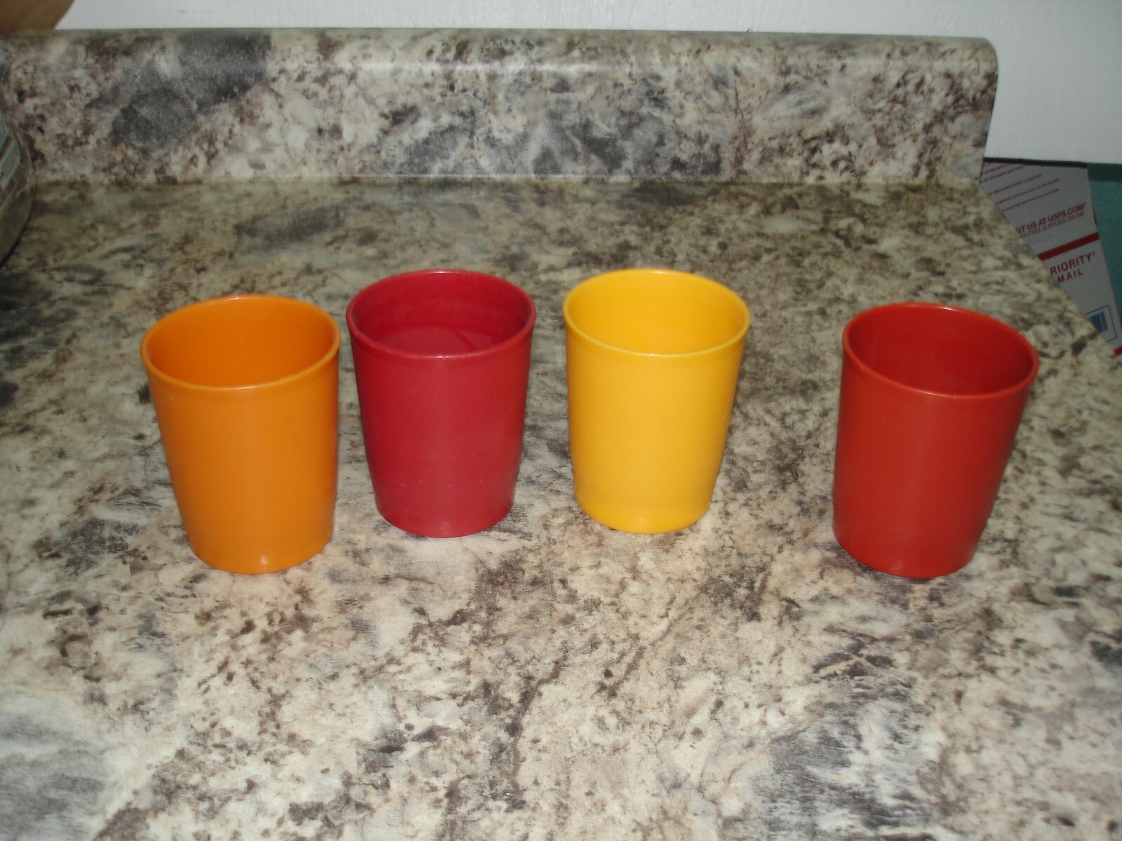 4 Vintage Tupperware Cups Glasses Harvest Colors Tumblers 1251 | eBay