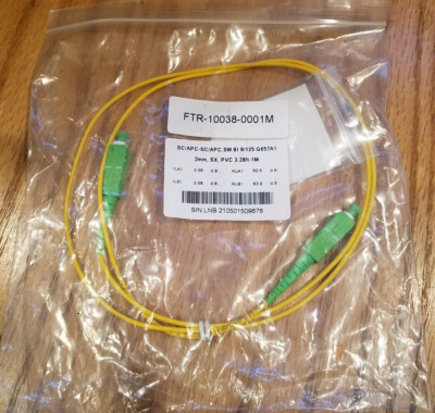 Single Mode Simplex Patch Cable SC/APC to SC/APC 1M fiber optic cable ...