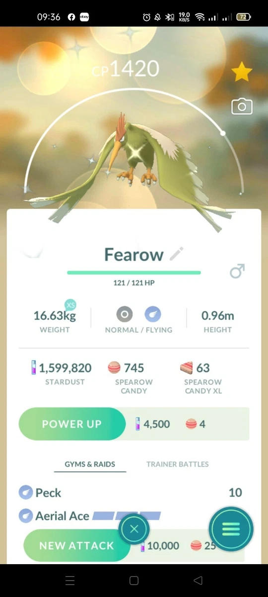 Fearow Pokemon Shiny