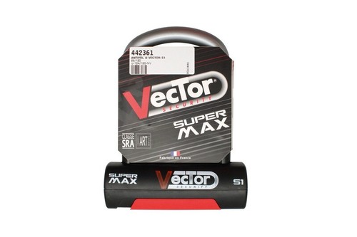 VECTOR LUCCHETTO AD ARCO SUPERMAX S1 U-LOCK Ø16 88x120mm MOTO SCOOTER ...