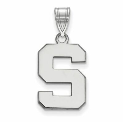 Sterling Silver Michigan State Letter S Medium Pendant | eBay