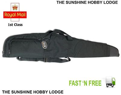 Padded Air Rifle Gun Carry Case + Pocket Black Gunslip Shotgun Bag ...