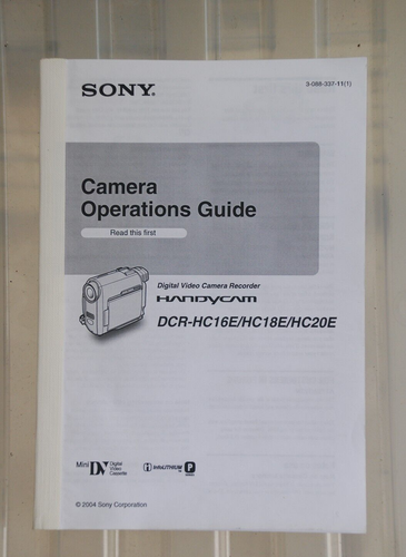 SONY INSTRUCTION MANUAL DCR-HC16E HC18 HC20 MINI DV CAMCORDER BOOK REPRO COPY | eBay UK