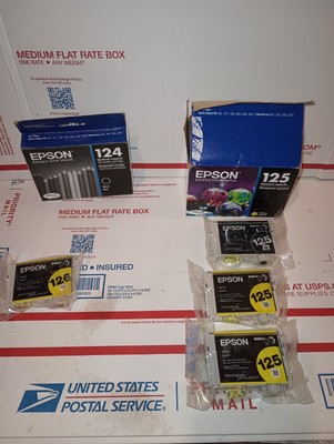 GENUINE Epson Combo- 124 & 125 Black Ink Cartridges, Epson 124 & 126 ...
