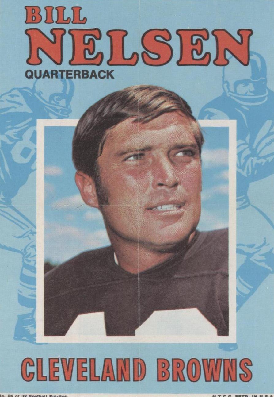 1971 Topps Football Pin-Ups - Bill Nelsen #16 for sale online | eBay