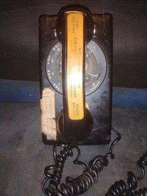 VTG 1960s Bell System made by Western Electric wall mount rotary phone ...