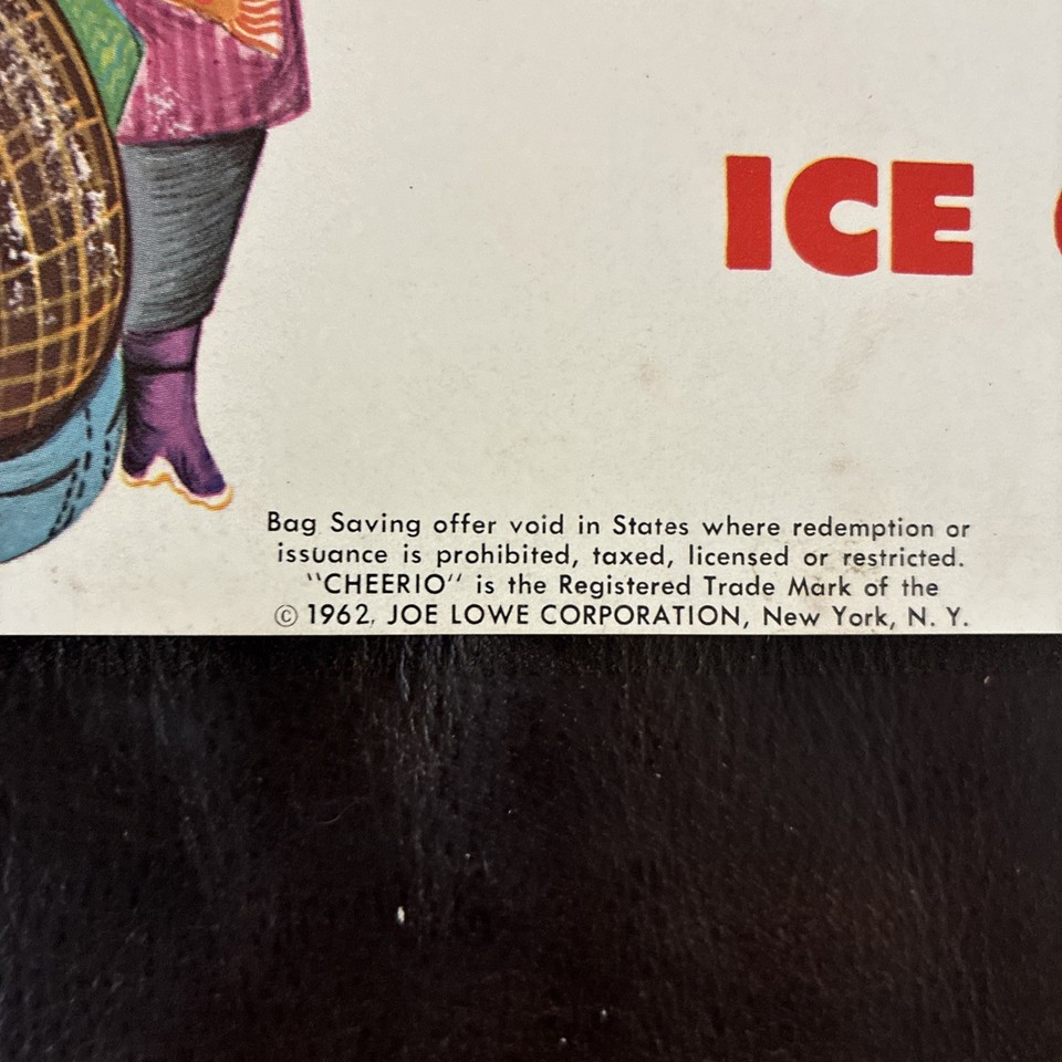 Vintage 1960s "Its Time for CHEERIO Ice Cream Bar" Winter Advertising ...