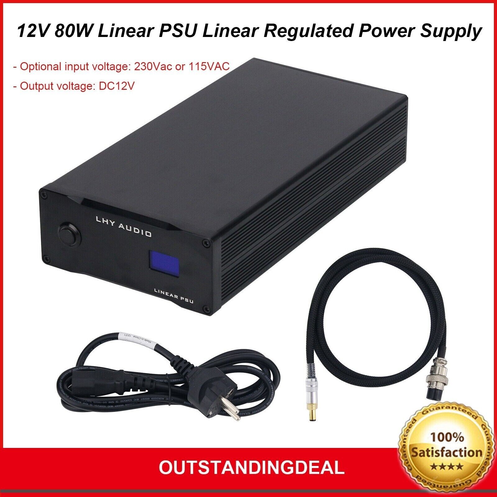 12V 80W Linear PSU Linear Regulated Power Supply Low Noise For FIIO-M17 ...