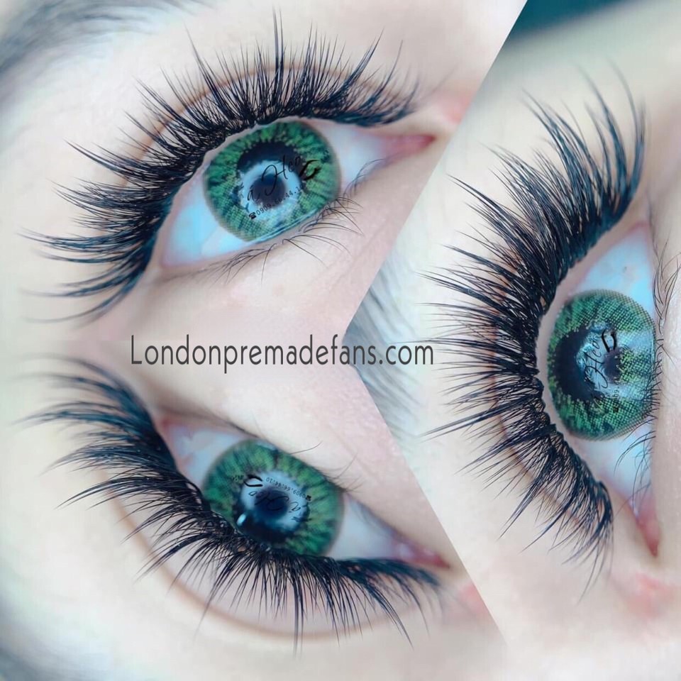 7D, Premade Volume Fans Mixed box Spikey Wispy hybrid style 00% pure ...