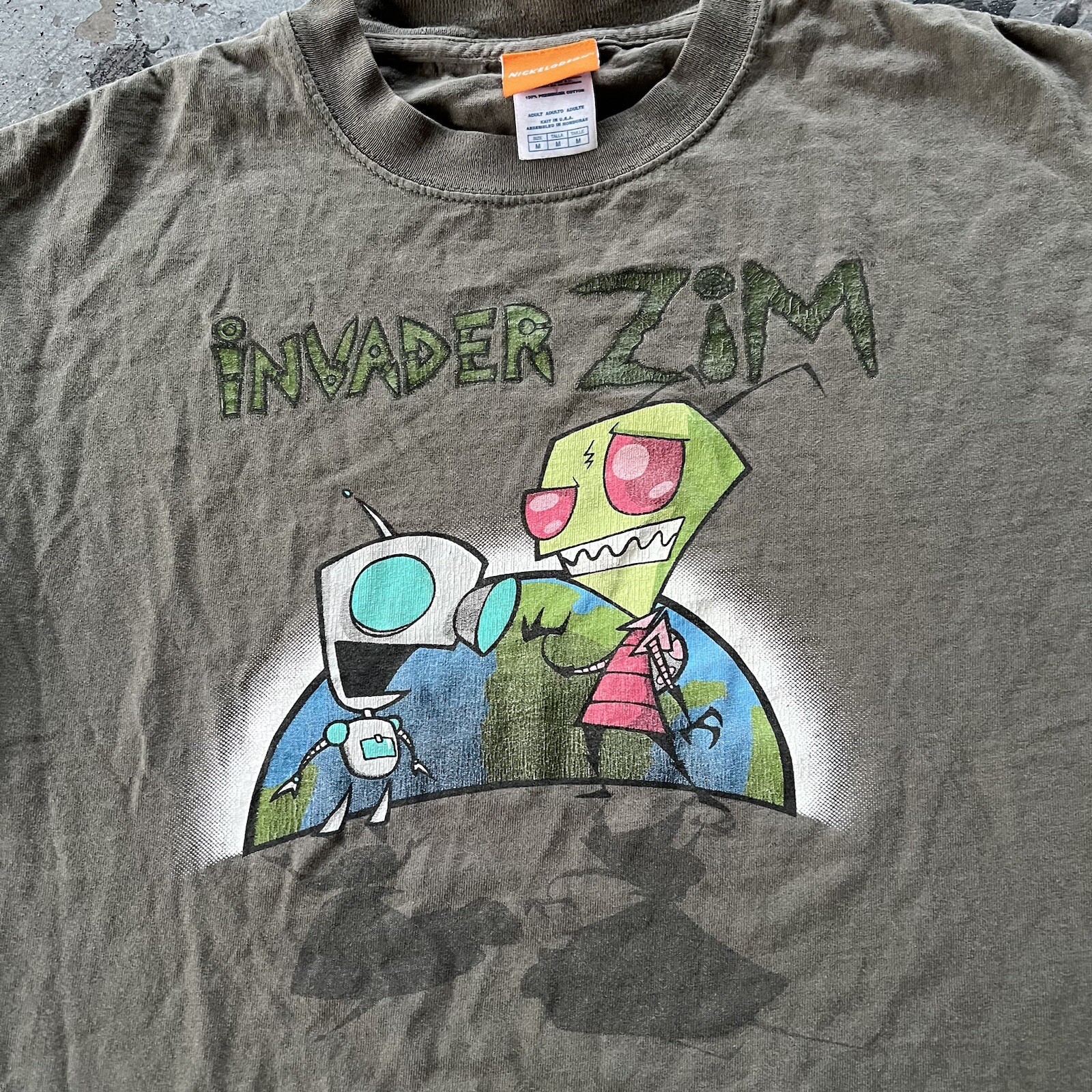 Vintage 2000s Invader Zim Promo T Shirt Sz M GIR Nickelodeon Y2K Goth ...