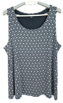 J JILL Women's Thin Stretch Rayon Pullover Tank Top Floral Print ...