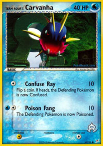 Pokemon - Team Aqua's Carvanha - 47/95 - Common - EX Team Magma vs Team ...