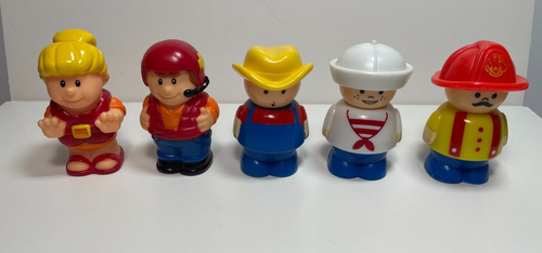 Lot 5 Vtg Shelcore 2.5” Little People Figures – Sailor Farmer Fireman ...