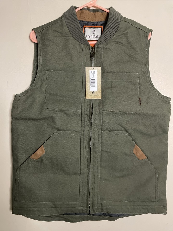 NWT Legendary Whitetails Heavy Canvas Cross Trail Vest Mens SM 6248 ...