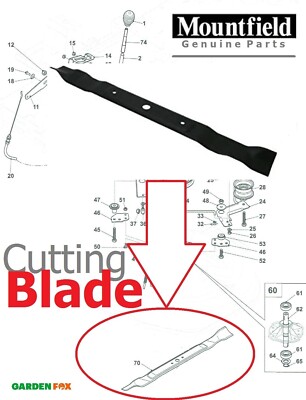 Genuine MOUNTFIELD 727H Ride On Mower - CUTTING BLADE - CGXE866CB | eBay UK