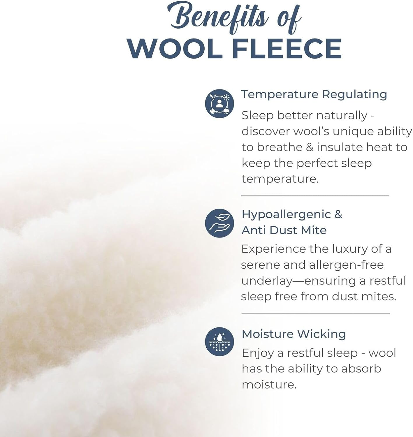 300Gsm Woolmark Australian Wool Fleece Underlay Blanket Mattress Topper ...