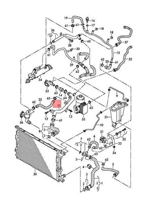 Genuine AUDI A4 allroad quattro Avant S4 Coolant Pipe 03L121071B | eBay