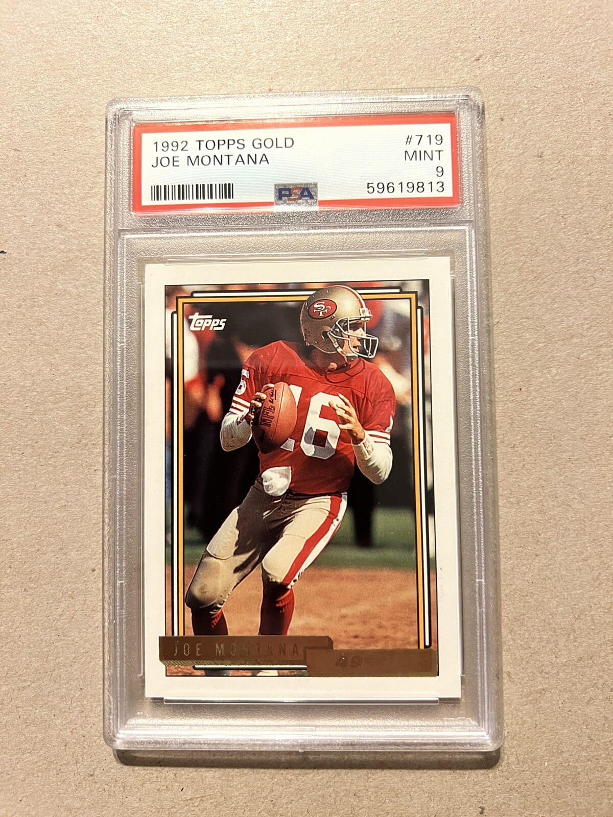 1992 TOPPS GOLD #719 JOE MONTANA PSA 9 MINT SAN FRANCISCO 49ERS HOF | eBay