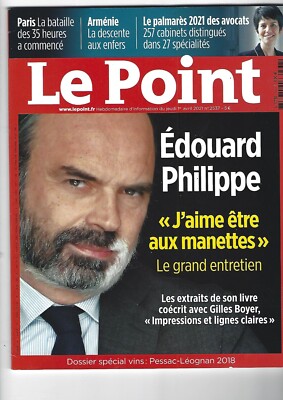 LE POINT-01 AVRIL 2021-E.PHILIPPE//TAVERNIER/BESNEHARD/SHARON STONE/AVOCATS 2021 | eBay