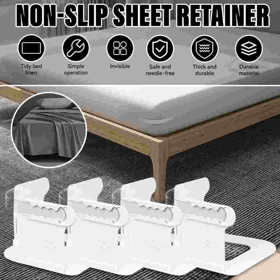 Lock Sheet Holders Keep Sheets Tight Heavy Duty Bed Sheet Holder Corner ...