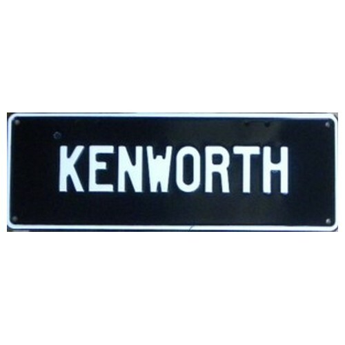 Novelty Number Plate - Kenworth White On Black AUS Licence Plate Sign ...