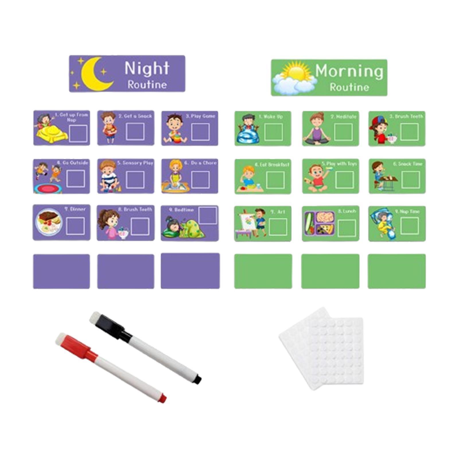 Kids Visual Schedule Daily Behavior Schedule Calendar Chart for Home ...