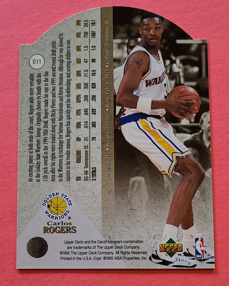 1994 #D11 Carlos Rogers SP DIE-CUT NM-MT | eBay