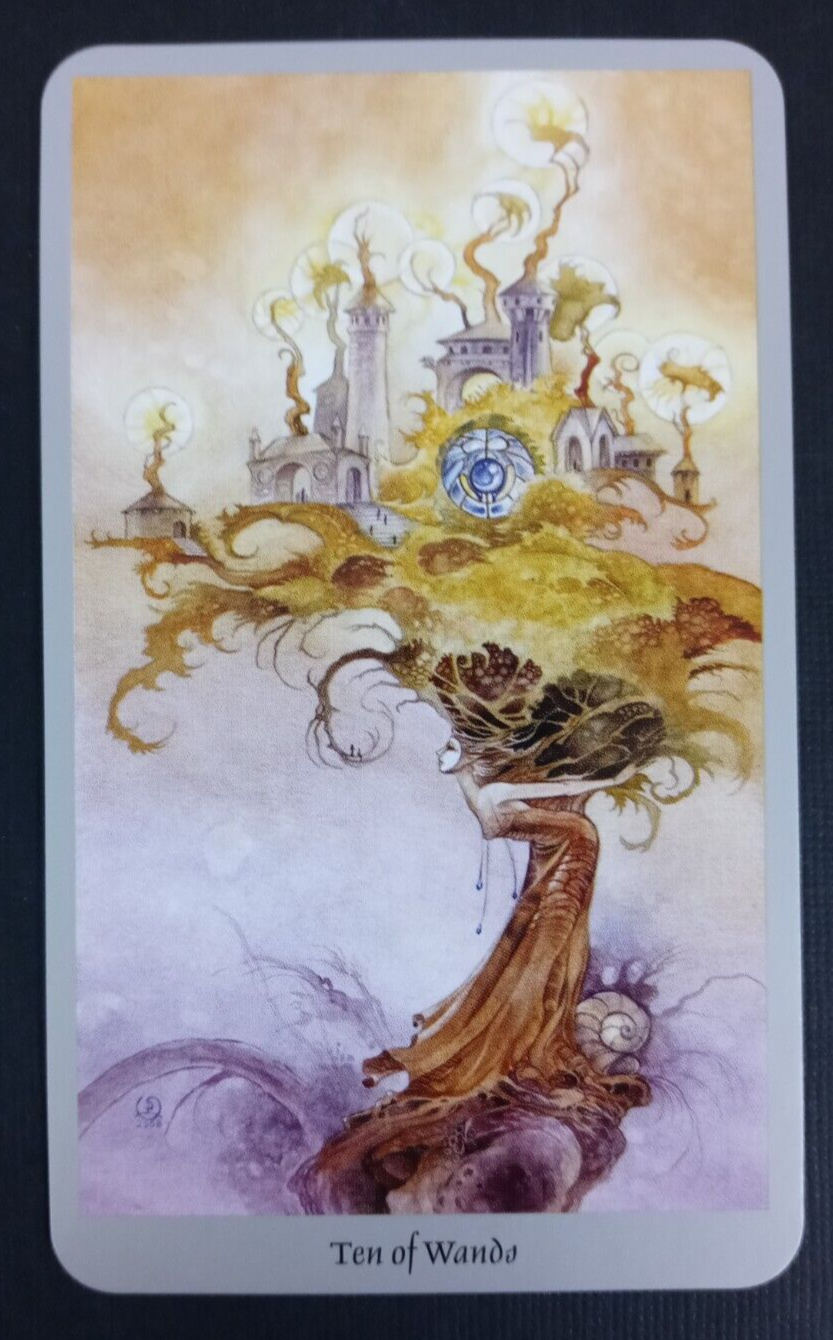 Shadowscapes Tarot Card by Stephanie Pui-Mun Law 10 Of Wands 5.5" X 2. ...