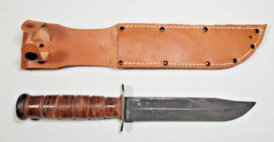 WWII US NAVY MARK 2 FIGHTING/UTILITY KNIFE-CAMILLUS N.Y.-EARLY THREADED ...
