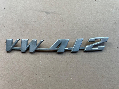 OE "VW-412" VW Type 4, 1970's rear Decklid Hood Emblem. Script 8" Long ...