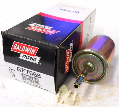 BALDWIN IN-LINE FUEL FILTER BF7668, (2) 3/8" CLIPS, WIX 33595 | eBay