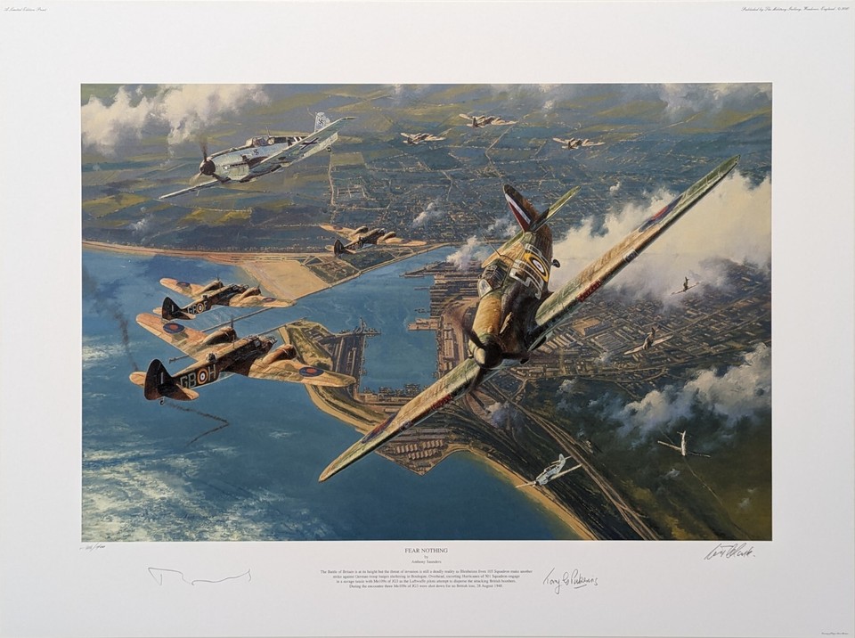 Fear Nothing by Anthony Saunders art print signed by Battle of Britain ...