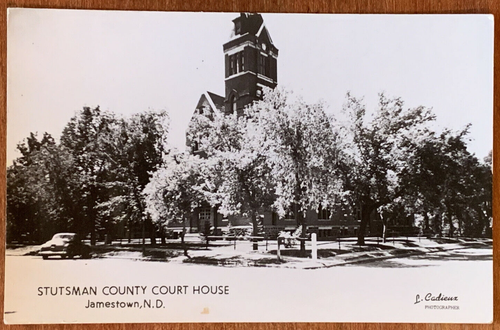 North Dakota, ND, RPPC, Jamestown, Stutsman County Court House Photo ...