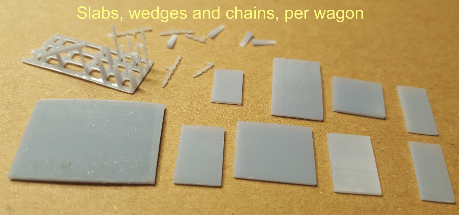 OO9/009 Corris Slate Slab Trestle Wagons x 3 Narrow Gauge Railway HOe ...
