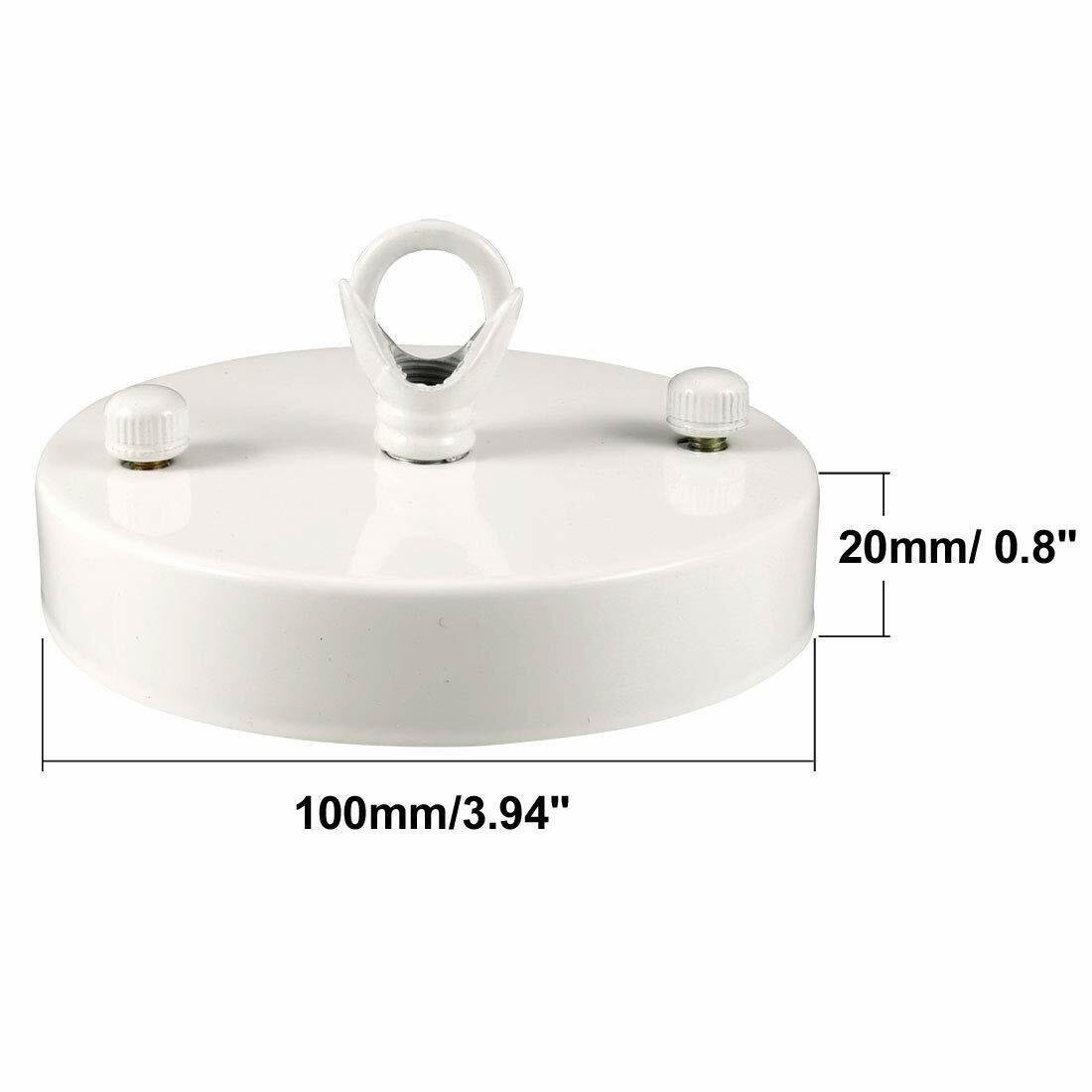 Curved Ceiling Pendant Rose 100mm Light Fitting, Hook, Choose Colour ...