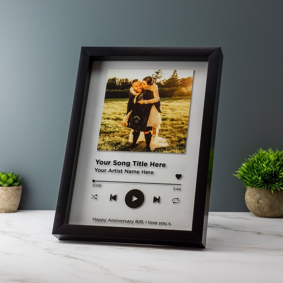 Personalised Music Song Plaque Playlist Streaming Service Custom Album ...
