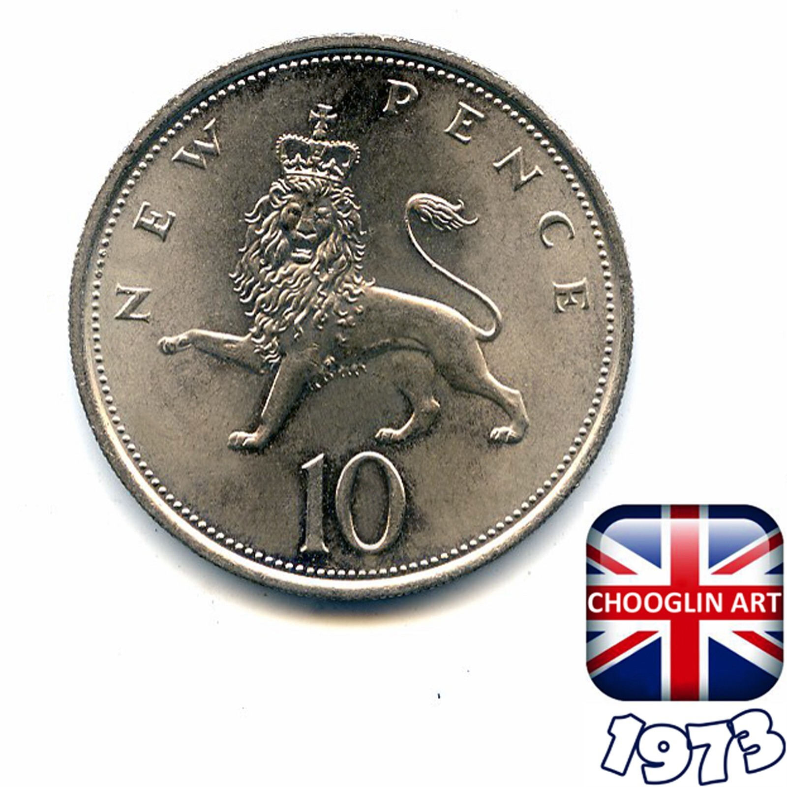 A BRITISH 1973 ELIZABETH II TEN PENCE 10p coin, 52 Years Old! | eBay