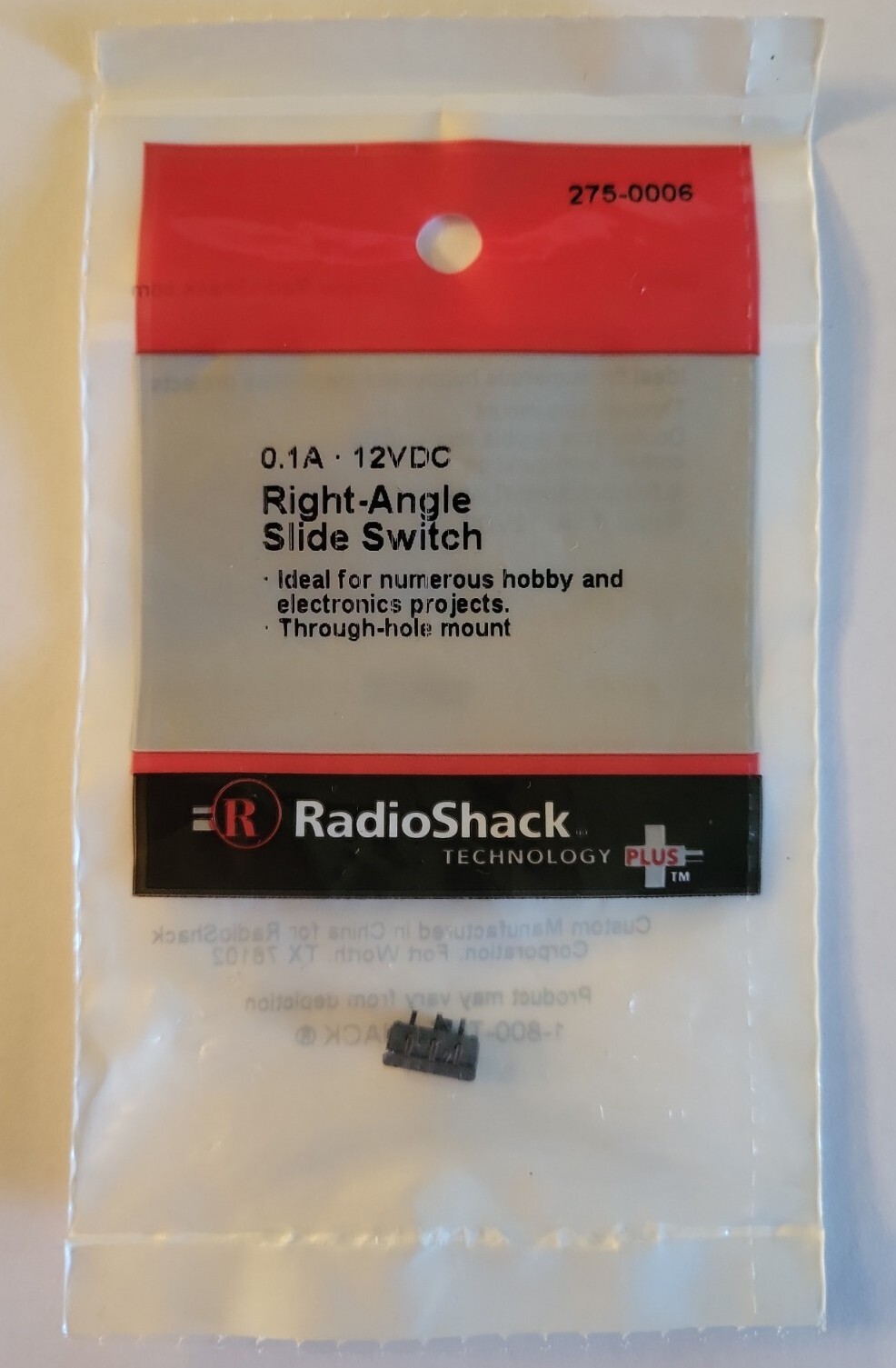 NEW! RadioShack Right Angle Switch 275-0006 2750006 **FREE SHIPPING ...