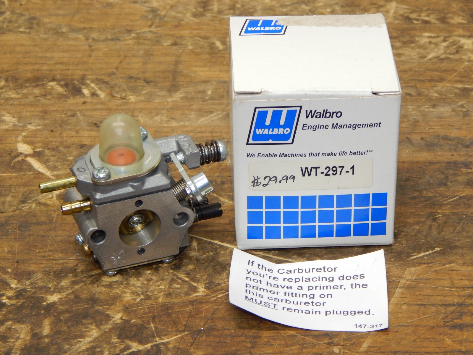 Genuine OEM WALBRO Carburetor WT-297-1 | eBay