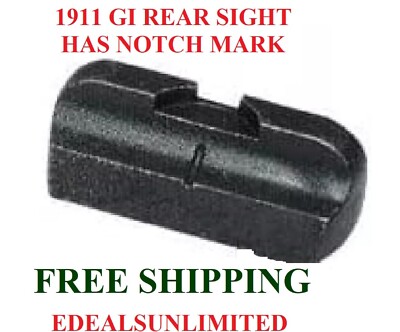 COLT 1911 REAR SIGHT GI REAR SIGHT BLACK HAS NOTCH RUGER RIA | eBay