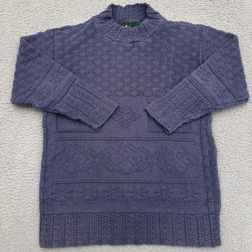 Vintage Hunt Club Chunky Knit Sweater Unisex Large Purple 3D Knit Made ...