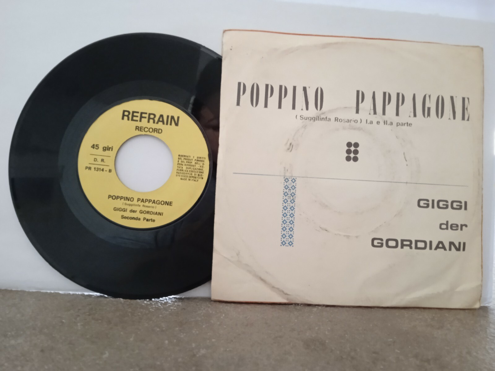 GIGGI DER GORDIANI POPPINO PAPPAGONE 45 GIRI ITALY OTTIMO | eBay
