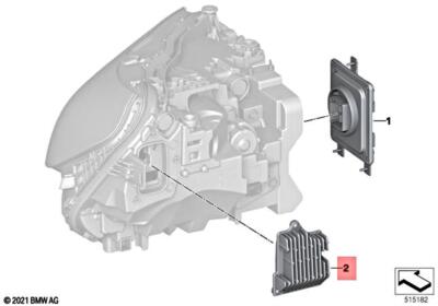 Genuine BMW G42 218i 220d 220i 230i M240i LED module Basic right ...